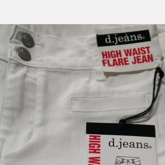 d. jeans | Jeans | Womens Flare Jeans Crisp White Double Button High ...